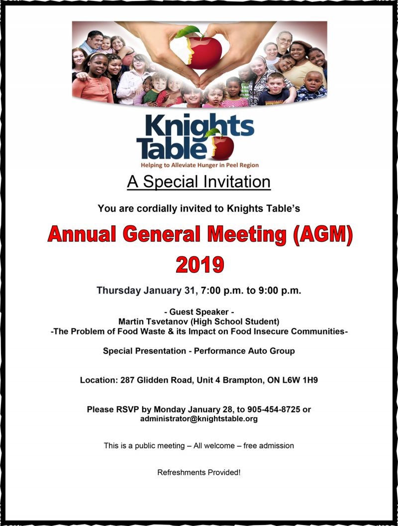 Annual General Meeting (AGM) 2019 – KNIGHTS TABLE
